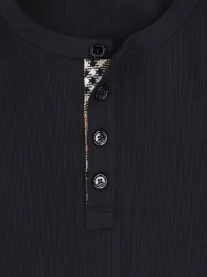 Burberry Long Sleeved Crewneck Top - Black