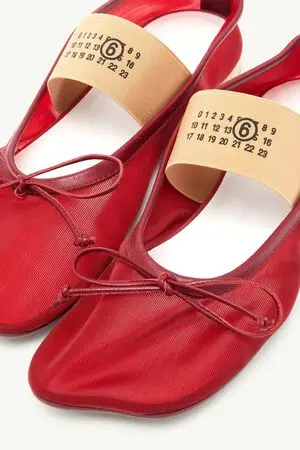 MAISON MARGIELA Numeric-strap Anatomic Ballet Flats