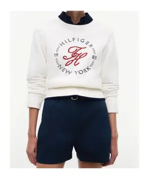 Tommy Hilfiger Embroidered Logo Crew Neck Sweater