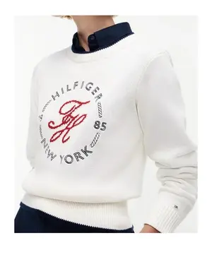 Tommy Hilfiger Embroidered Logo Crew Neck Sweater