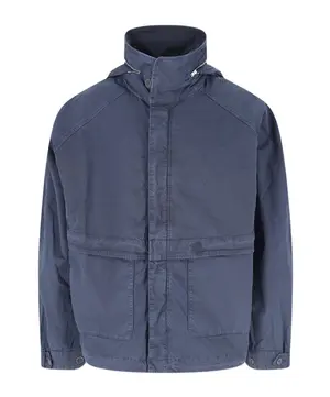 RANRA Zip Pocket Hooded Jacket - Blue
