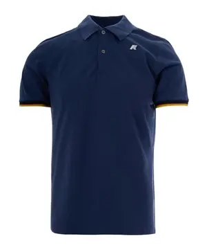 K-WAY Tipped Trim Polo Shirt - Blue