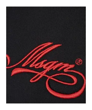 MSGM Embroidered Logo Crew-neck Sweatshirt