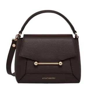 Strathberry Mosaic Nano Top Hand Bag - Espresso