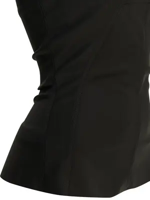 Rick Owens Wool Crepe Bustier Top - Black