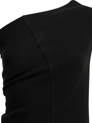 Rick Owens One Shoulder Asymmetrical Draped Top