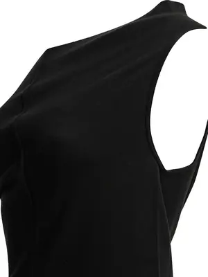 Rick Owens One Shoulder Asymmetrical Draped Top