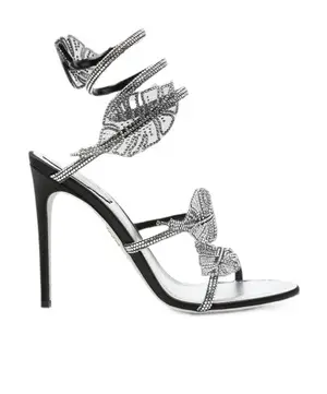 Rene Caovilla Round-toe High-heeled Sandals - Gray