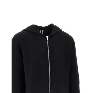 Rick Owens Long-sleeved Hooded Zip-up Sweatshirt