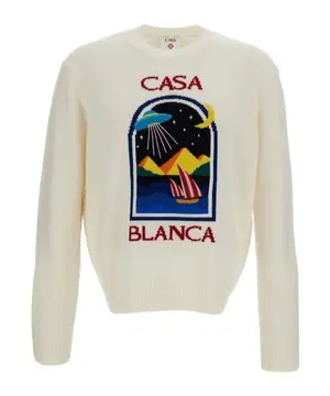 Casablanca Crew Neck Sweater - Nude