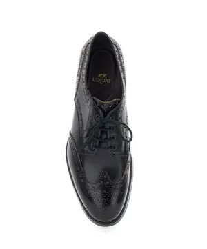 LIDFORT Round Toe Lace-up Shoes