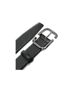 Attico Leather Belt With Chain Detail