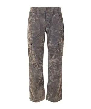 Vaquera Flocked Denim Cargo Pants