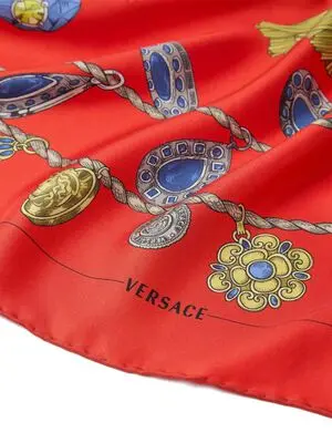 Versace Patterned Silk Scarf