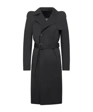 Rick Owens Long Sleeve Button-fastening Trench Coat