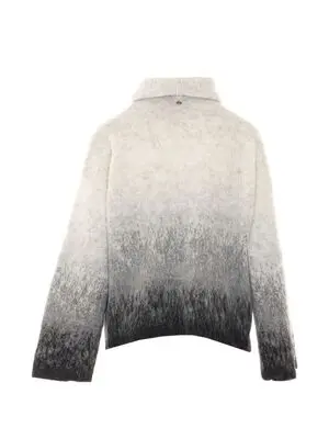 Liu Jo Ombre High Neck Knitted Sweater - Grey