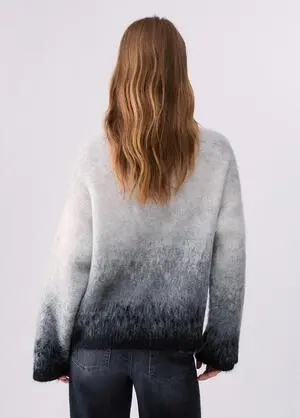 Liu Jo Ombre High Neck Knitted Sweater - Grey