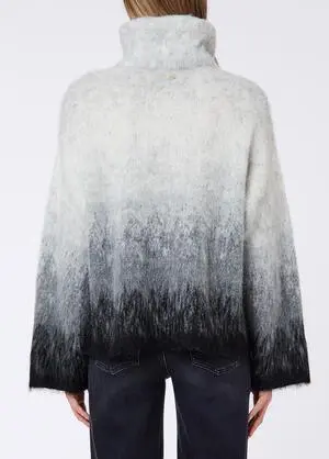 Liu Jo Ombre High Neck Knitted Sweater - Grey