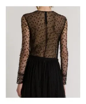Alberta Ferretti Lace High-neck Shirt