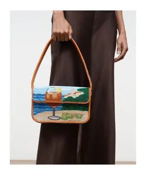 Staud Tommy Beaded Bag Sunset Spritz