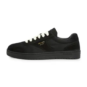 Prada Lace Up Round Toe Sneakers