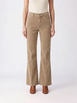 DONDUP Logo Patch Straight-leg Pants - Brown