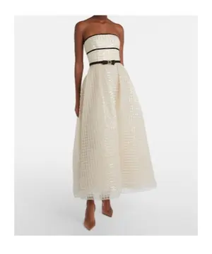 Elie Saab Embellished Belted Gown