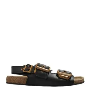 ALLSAINTS Staffa Buckled Flat Sandals - Black