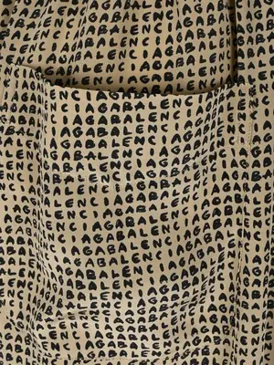 Balenciaga Logo Printed Pyjama Pants - Beige/black