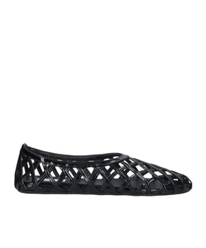 Alaïa Hollow Flat Shoes - Black