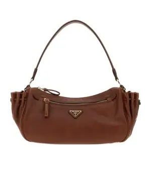 Prada Zippered Shoulder Bag - Brown