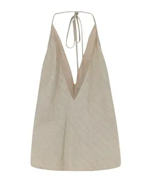 ALYSI Malfilé Lace Top - Nude