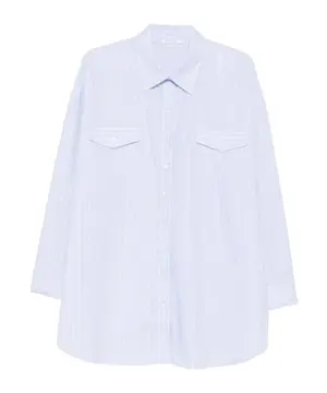 Patrizia Pepe Pinstriped Cotton Shirt Dress