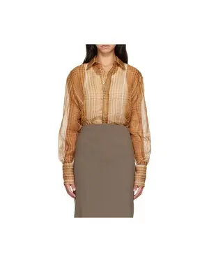 MUGLER Button-up Organza Shirt