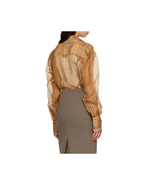MUGLER Button-up Organza Shirt