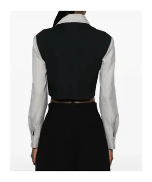 Patrizia Pepe Pinstripe-pattern Cropped Jacket