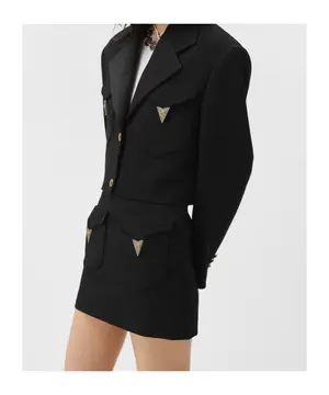 Versace Wool Crop Blazer