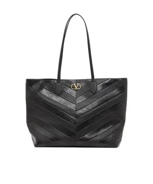 Valentino Garavani Logo Shoulder Bag - Black