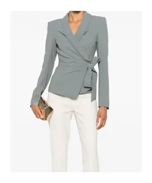 Patrizia Pepe Wrap-design Tie-fastening Jacket