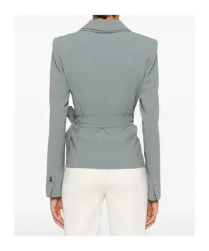 Patrizia Pepe Wrap-design Tie-fastening Jacket