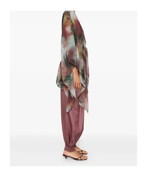 Patrizia Pepe Abstract-print Silk Scarf