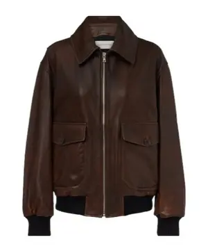 Nour Hammour Anton Leather Blouson Jacket - Black
