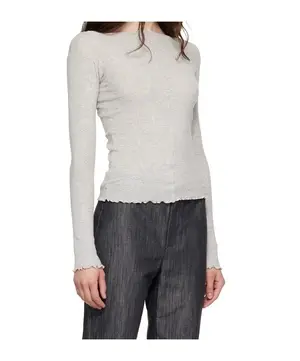 BASERANGE Long-sleeved T-shirt With Ruffle Details
