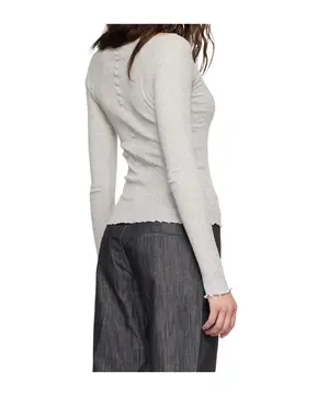 BASERANGE Long-sleeved T-shirt With Ruffle Details