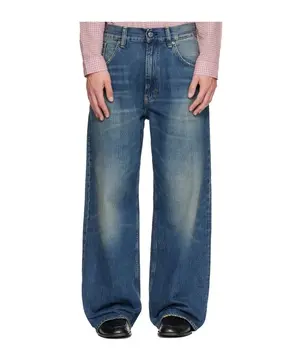 SUNFLOWER Super Wide Belt Loop Jeans - Blue