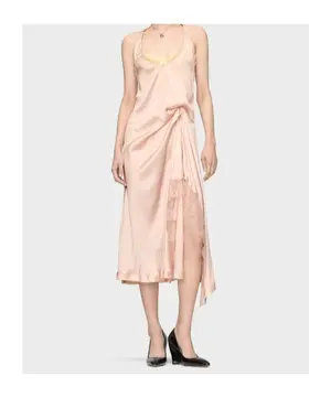 MAISON MARGIELA Silk Lace Midi Dress - Blush