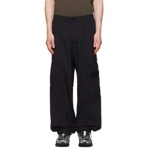 Stone Island Straight Leg Cargo Pants With Crinkled Effect