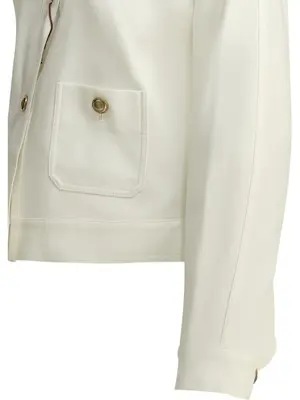Max Mara Kiwi Button-up Jacket With Patch Pockets - Beige