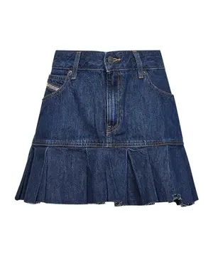 DIESEL® De-reen Pleated Mini Denim Skirt