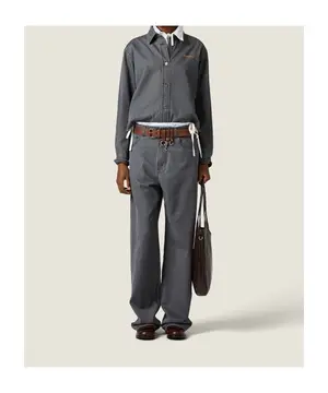 Miu Miu Five-pocket Chambray Jeans - Black
